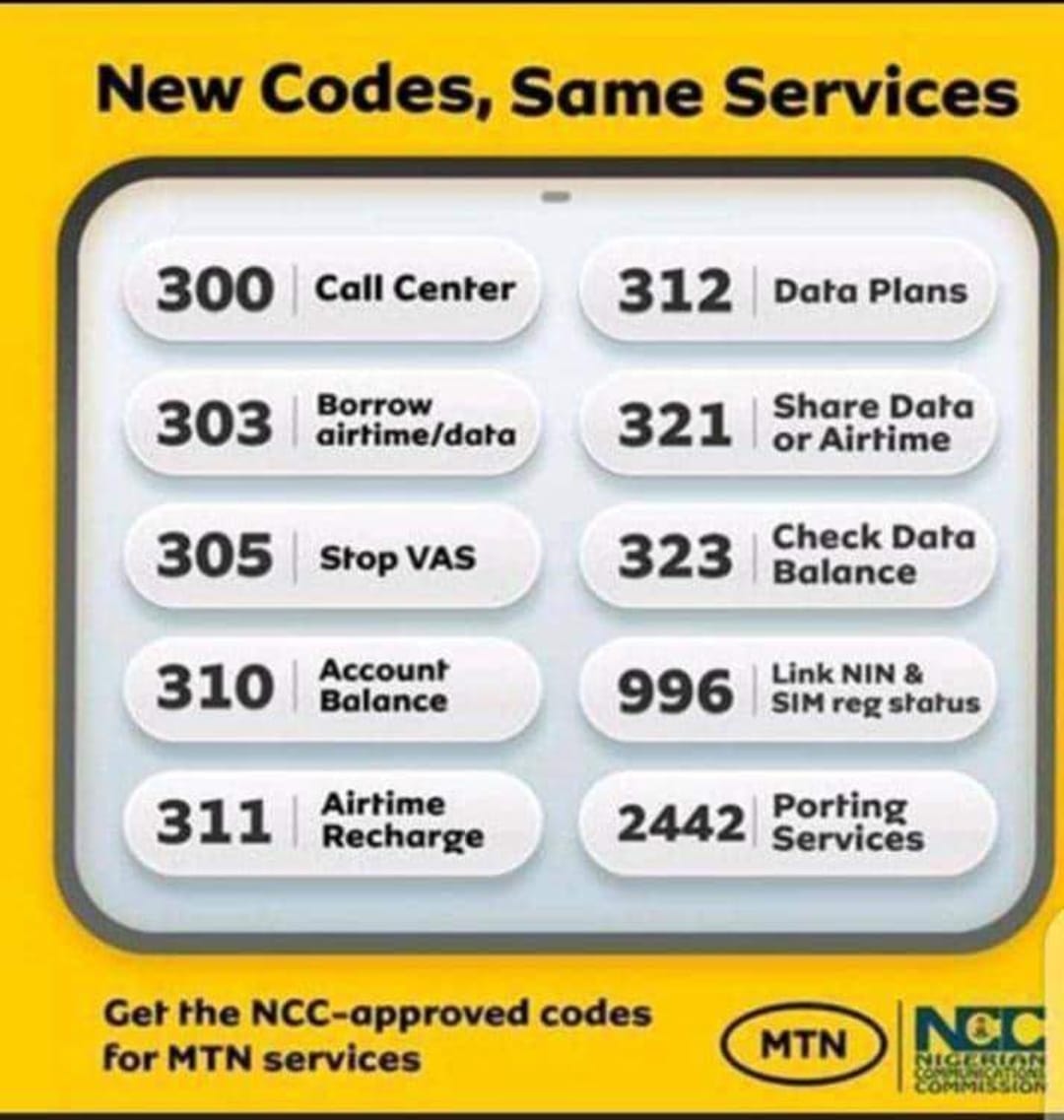 MTN Changes Recharge and Data Activation Codes - See New Codes (FOR THE ...