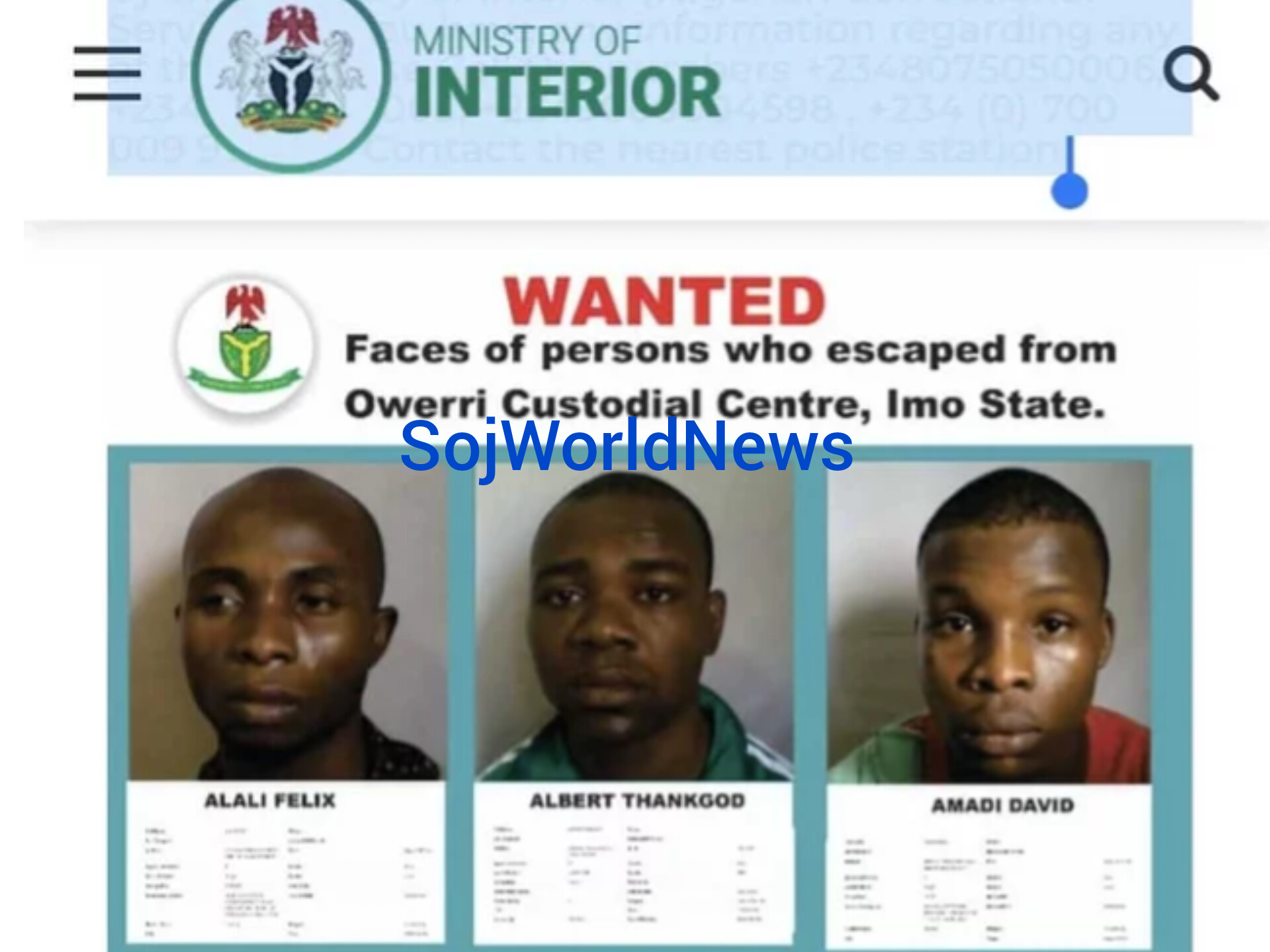 FG Releases Names and Photos of Most Wanted Persons in Nigeria 2026
